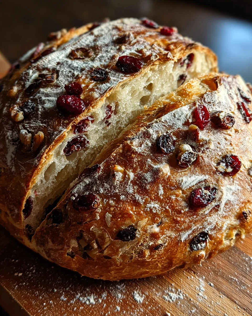 Cranberry Raisin Walnut Cinnamon Artisan Bread - Cooking Taste