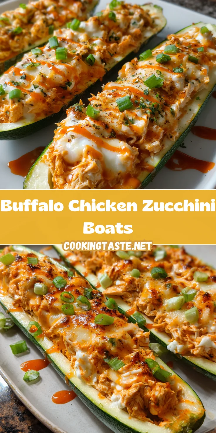 Buffalo Chicken Zucchini Boats - Cooking Taste