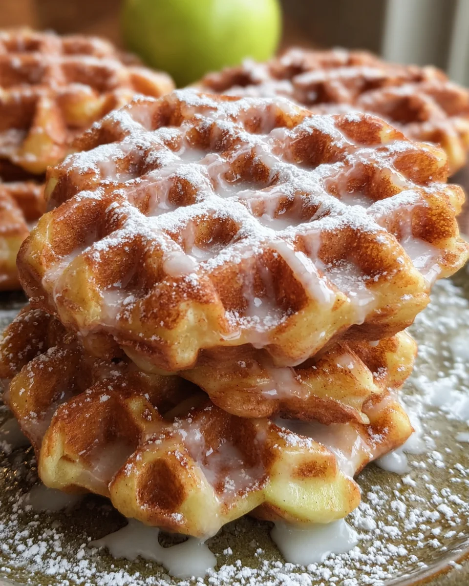 Mini Apple Fritter Waffle Donuts - Cooking Taste
